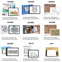 China Rechargeable Ultra-thin  A4 Battery Drawing Board Led Tracing Light Pad with Clip and Stand for sale