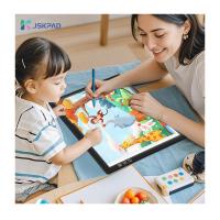 China Ultra-thin Led Light Pad A4 Battery Drawing Board Custom Led Tracing Light Pad Kids Toys with Clip and Stand for sale