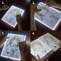 China JSK A4 Size New Design Light Kids Box Led Light Drawing Board Pad Digital Drawing Panel Art Craft Copytable Led Light Pad for sale