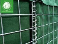 China Long Service Life Lined Hesco Barrier With Flame Retardant Inner Zinc Aluminum Coated for sale