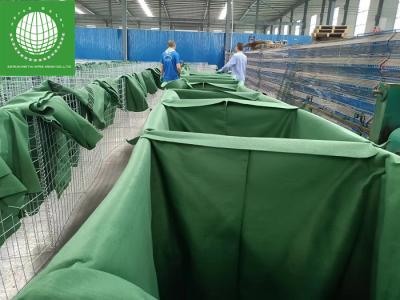 China Green Geotextile Military Barrier Znal Coating Mil 7 High Strength for sale