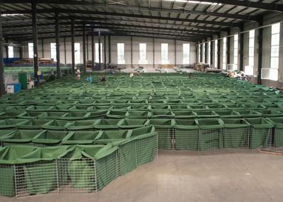 China No Smell Beige Geotextile Hesco Blast Mitigation Wall Zinc Aluminum Coated for sale