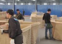 China Beige Geotextile MIL 7 Waterproof Welded Military Barrier Spring Connected for sale