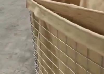 China Stone Waterproof Hot Dipped Galvanized MIL 10 Hesco Army Wall Effective for sale
