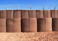 China Sand Waterproof Effective Desert Color Defense Wall Hesco Galfan Coated for sale