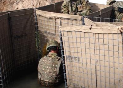 China Green Geotextile MIL 7 Galfan Coated Military Barrier Hesco Concertainer ECO Friendly for sale
