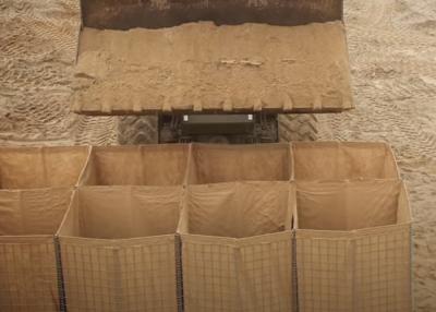 China Cells Jointed MIL 10 PET Bags Hesco Containers Military Barrier Square Hole for sale