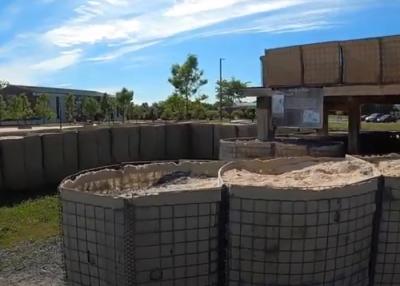 China Zinc Aluminum Coated Effective MIL 7 Hesco Bastion Barrier High Tensile Strength for sale