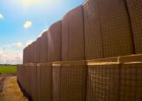 China Geotextile Lined Recyclable 1370mm Hesco Sand Barrier Sandbags Hot Dipped Galvanized for sale