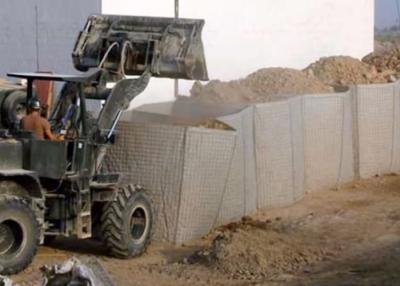 China Square Hole Rustless Recyclable Military Hesco Barriers Wall ZnAl Coated for sale