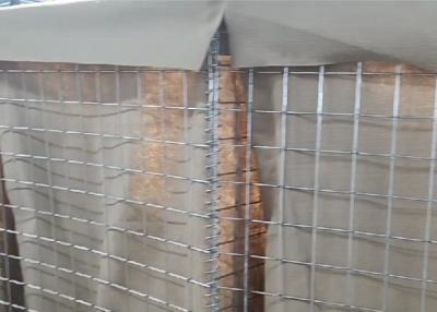 China Galvanized MIL 9 Stone Anti Corrosion Hesco Bastion Wall Spring Connected for sale
