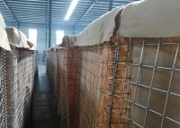 China Sand High Strength No Smell  MIL 7 Hesco Wall Barrier Square Hole for sale