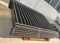 China 25mmx25mm  Home Garden Square Post Fence Powder Coating Black Metal Picket Fence for sale