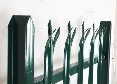 China Q195 Steel Galvanized Metal Mesh Fences Wrought Iron Steel Palisade Fence for sale