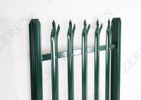 China Q195 Steel Galvanized Metal Mesh Fences Wrought Iron Steel Palisade Fence for sale