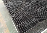 China Black 358 Security Fence , Curved Anti Climb Fence Powder Coating for sale
