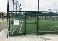 China 80*80mm PVC Coated Metal Chain Link Fence Sports Ground Fencing for sale