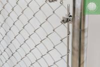 China 4.88mm Hot Dipped Galvanized Chain Link Fencing , 5.5*5.5cm Animal Proof Fencing for sale