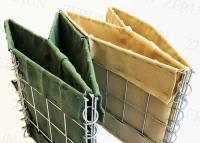China 1.68m Beige Green Welded Gabion Box , MIL 6 Hesco Bastion Barrier for sale