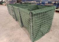 China Welded Galvanized Gabion Box , Iron Military Protective Wire Mesh Barrier for sale