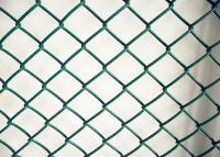 China 1.5m Height Diamond Shape Metal Chain Fence Electro Galvanized PVC Coated for sale