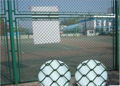 China 1.5m Height Diamond Shape Metal Chain Fence Electro Galvanized PVC Coated for sale