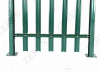 China Galvanized Steel Palisade Fence Gate Powder Coated Wrought Iron Security Fence for sale