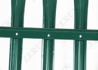 China Green Powder Coated 5 foot Welded Wire Fence Panels , SHS Pipe Steel Palisade Gates for sale