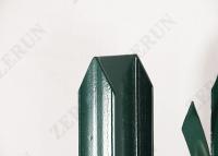 China Green Powder Coated 5 foot Welded Wire Fence Panels , SHS Pipe Steel Palisade Gates for sale