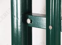 China Green Powder Coated 5 foot Welded Wire Fence Panels , SHS Pipe Steel Palisade Gates for sale