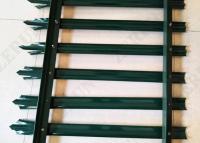 China 2.7m Industrial Palisade Fencing , Triangle Spear Top Galvanized Black Palisade Fencing for sale