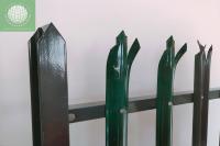 China 2.75m Width Metal Palisade Fencing Green Wrought Iron Fence Panels for sale