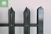 China 2.0mm Metal Palisade Fencing W Pale Galvanized PVC Palisade Fencing for sale