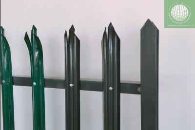 China 2.5mm Metal Palisade Fencing W Pale Galvanized Steel Security Fencing for sale