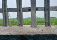 China Triple Pointed Green galvanised steel palisade fencing panels Hot Dipped for sale