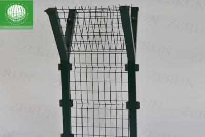China Long Lasting Barbed Wire Fence 2.7m Welded Mesh Panel PVC Coated for sale