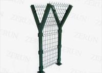 China Anti Climb Welded Wire Mesh Panels , Razor Airport Security Barbed Wire Fencing for sale