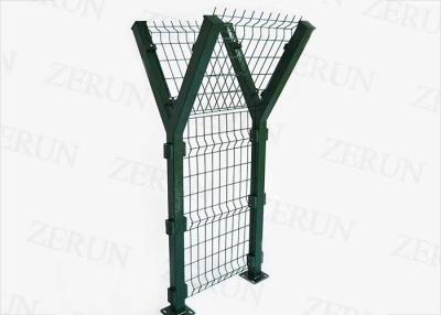 China Anti Climb Welded Wire Mesh Panels , Razor Airport Security Barbed Wire Fencing for sale
