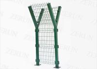 China Curved Powder Coated Welded Wire Mesh , Airport Galvanised Steel Mesh Panels for sale