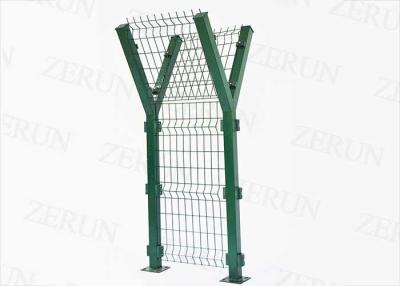 China Curved Powder Coated Welded Wire Mesh , Airport Galvanised Steel Mesh Panels for sale