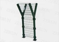 China Galvanized Airport Security Fence 2.5X3.2M PVC Coated Wire Mesh Panels for sale