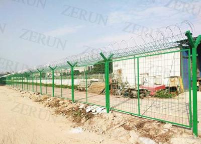 China Moisture Proof Airport Security Fence Razor Barbed Weld Mesh Fencing Panels for sale