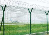 China Galvanized Airport Security Fence 2.5X3.2M PVC Coated Wire Mesh Panels for sale