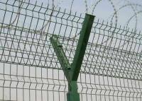 China Curved Powder Coated Welded Wire Mesh , Airport Galvanised Steel Mesh Panels for sale