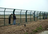 China 2.3m Metal Anti Cut Fence PVC Coated Airport Dark Green Fence for sale