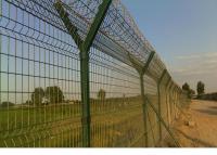 China 2.3m Metal Anti Cut Fence PVC Coated Airport Dark Green Fence for sale