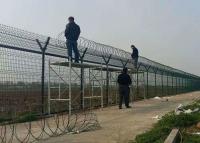 China Welded Airport Security Fence Q235 Galvanised Mesh Panels With Razor Barbed Wire for sale
