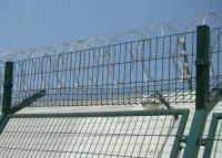 China 2.4m Anti Climb Chain Link Fence Y Shaped PVC Coated Stainless Steel Mesh Panels for sale
