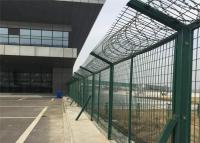 China Galvanized PVC Coated  Green Wire Border Fencing , 2.3m Galvanized Chain Link Fence Panels for sale