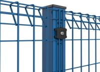 China 2.0m Roll Top Fence Powder Coated Blue Color Metal BRC Roll Top Mesh Fencing for sale